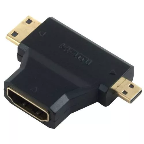Adaptor 2-in-1 MicroMini HDMI tata - HDMI mama Hope R hpr7ha028n17 - cel.ro