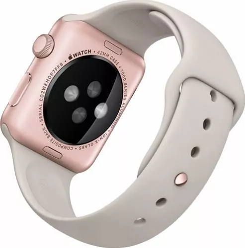 Apple Watch 42mm Carcasa Aluminiu Roz si Curea Sport Gri MLC62 116094 ...