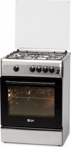 Aragaz LDK 6060 Grai IX RMV LPG 4 arzatoare 65 L Cuptor gaz Grill Rotisor Inox - cel.ro