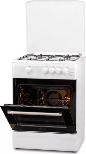 Aragaz LDK 6060 GRAI WH RMV NG 4 arzatoare Grill Rotisor Alb ART5884 - cel.ro