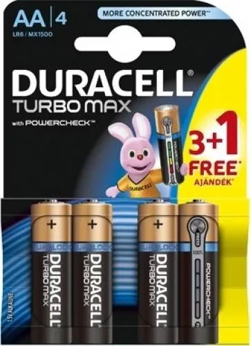 Baterie Duracell Turbo Max AA LR06 3+1 gratis 81417141 - cel.ro
