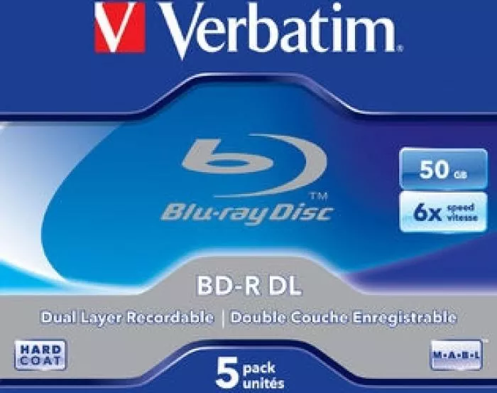 BD-R DL 50GB 6x Verbatim 5 buc set 43748 - cel.ro