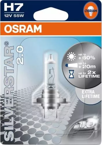 Bec auto cu halogen pentru far Osram H7 12V 55W PX26d Silverstar ...