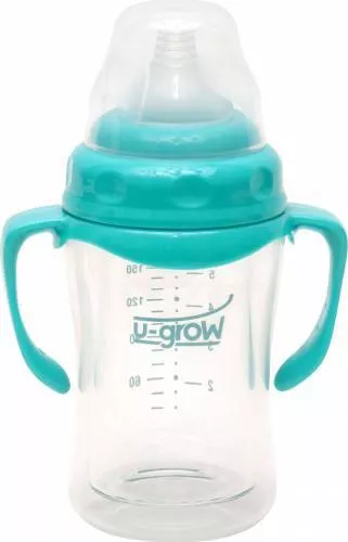 Biberon U-Grow din sticla A-1077 180 ml Blue a-1077 - cel.ro