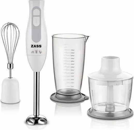 Blender de mana Zass ZHB 06 400W 2 viteze Vas gradat 700ml Alb