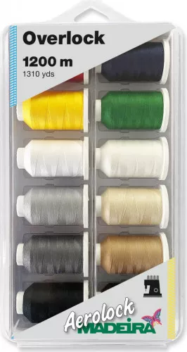 Blisterbox 12 papiote ata de surfilat Aerolock No.125 Madeira 8098 mad ...