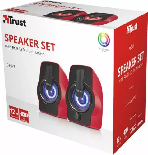Boxe Trust Gemi RGB 2.0 Red 22979