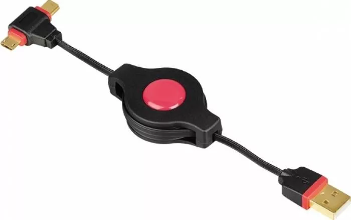 Cablu adaptor Hama 54515 mini - micro USB 2.0 0.75 m 4007249545152 - cel.ro