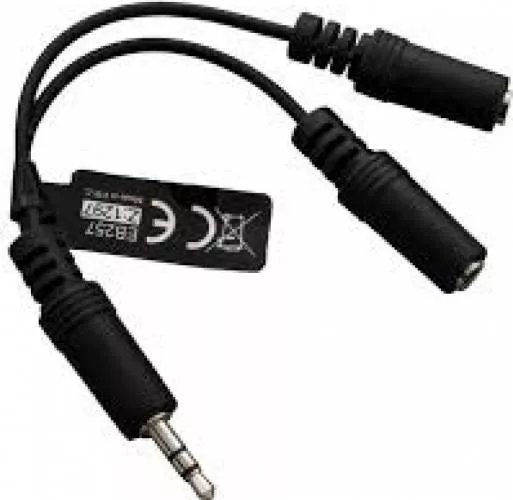 Cablu Audio Esperanza EB257 Jack 3.5mm tata la 2 x Jack 3.5mm mama 15cm Negru - cel.ro
