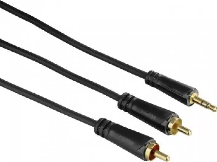 Cablu audio hama Jack 3.5mm la 2xRCA 3m 4047443190888