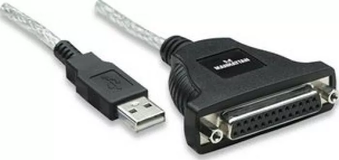 Cablu convertor Manhattan USB A Male-Parallel DB25 - female 336581 - cel.ro