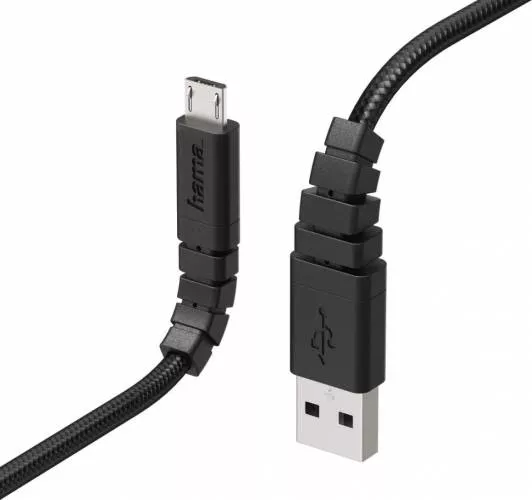 Cablu Date Incarcare Hama microUSB 1.5m Negru 4047443355652 - cel.ro