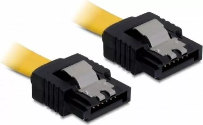Cablu Delock SATA 3 cu fixare 20cm 82808 - cel.ro