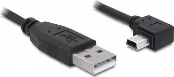 Cablu Delock USB 2.0-A male - USB mini B male unghi 50cm 82680
