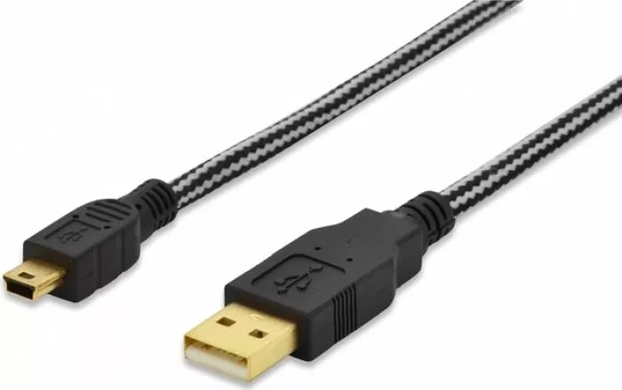 Cablu Ednet USB 2.0 A tata la miniB tata 3m Negru 84185 - cel.ro