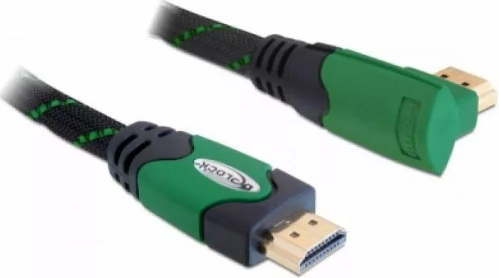 Cablu Delock HDMI unghi 5m Verde 82954 - cel.ro