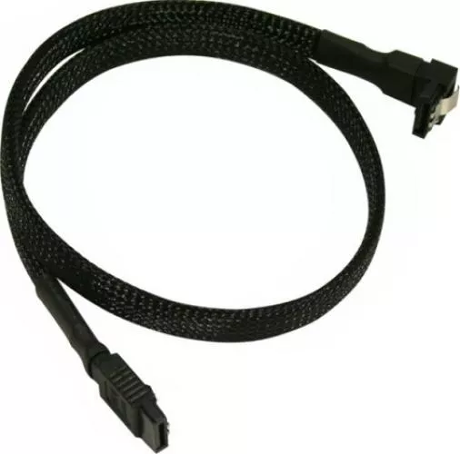 Cablu Nanoxia SATA3 45cm Sleeving Negru nanox_900100031 - cel.ro