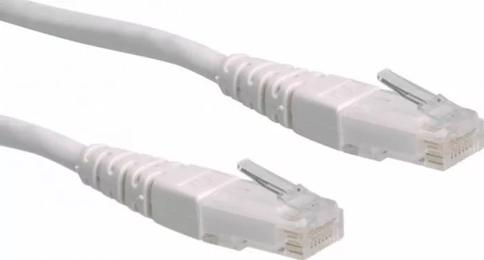 Cablu retea Roline UTP Cat.6 0.3m Alb 21.15.1516-50 - cel.ro