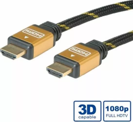 Cablu Roline 11.04.5501-20 HDMI T tip A 19 pini - HDMI T tip A 19 pini 1m - cel.ro