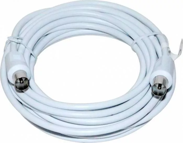 Cablu TV Vakoss Coaxial antenna 2x M TC-A755W 5m Alb tc-a755w - cel.ro