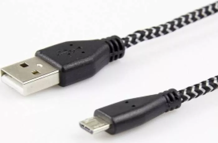 Cablu USB 2.0 Art USB A tata la microUSB tata 2m Negru-Alb - cel.ro