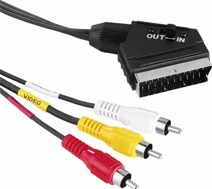 Cablu Video Hama Scart-3RCA 1.5m Negru 4007249431783 - cel.ro