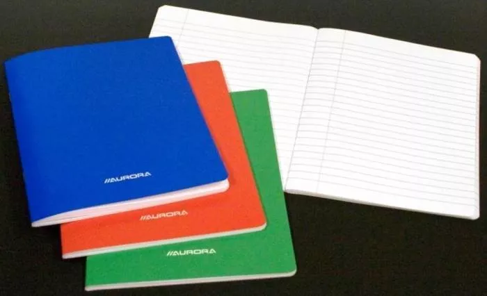 Caiet A5 60 file - 80g-mp liniat stanga coperta carton laminat AURORA