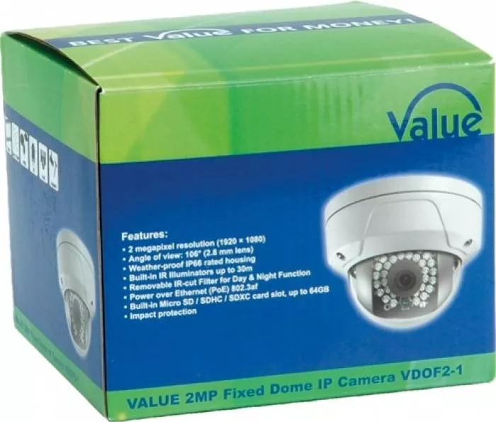 Camera de supraveghere IP Dome Value VDOF2-1 HD 1080p 21.99.1638 - cel.ro