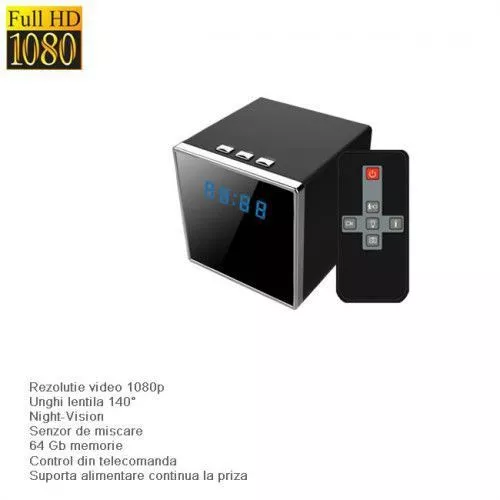 Camera video DVR spion FULL HD 1080p mascata in ceas de birou ...