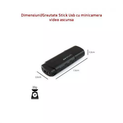 Camera video spion DVR cu nightvision ascunsa in stick usb full HD ...