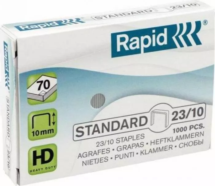 Capse RAPID Standard 23-10 1000 buc-cutie - pentru 40-70 coli ra ...