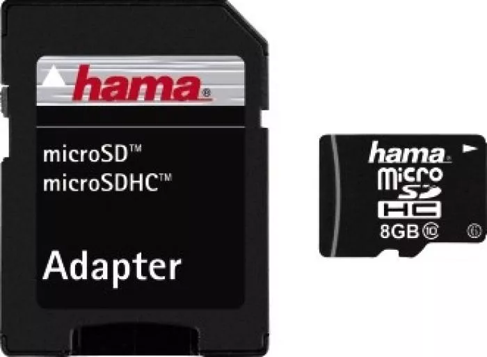 Card de memorie Hama microSDHC 8GB Class10 + Adapter SD 4047443131485 ...