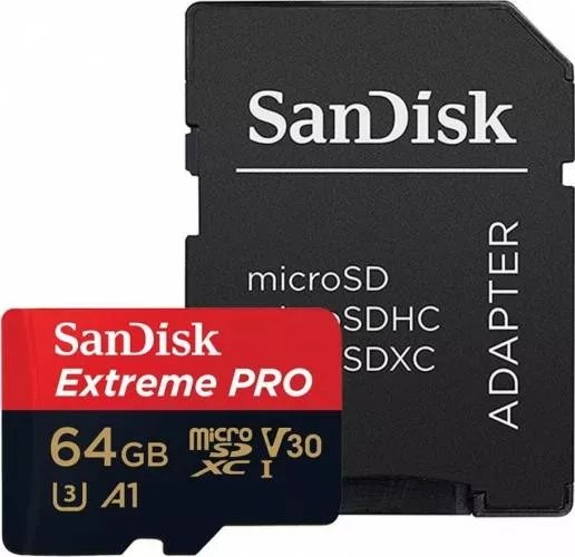 Card de Memorie Sandisk Extreme Pro MicroSDXC 64GB A1 Clasa 10 V30 UHS-I 100MBs - cel.ro