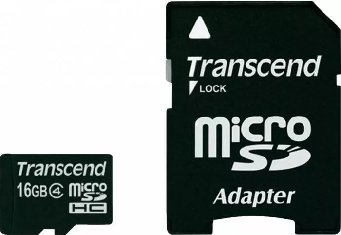Card de Memorie Transcend microSDHC 16GB Class 4 + Adaptor SD ts16gusdhc4 - cel.ro
