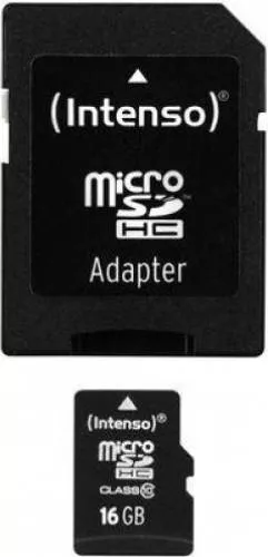 Card Memorie Intenso MicroSDHC 16GB Clasa 10 + Adaptor SD 3413470