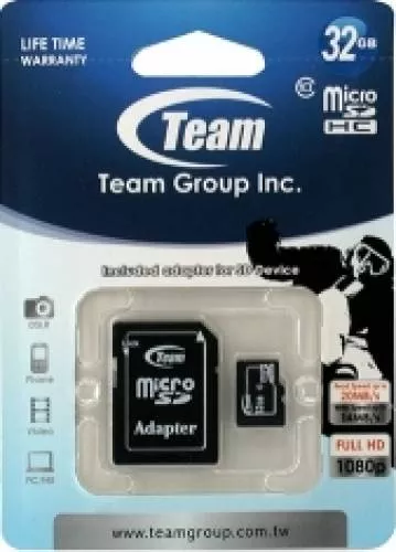Card de Memorie Team Group microSDHC 32GB Clasa 4 + Adaptor SD mcmic32a ...