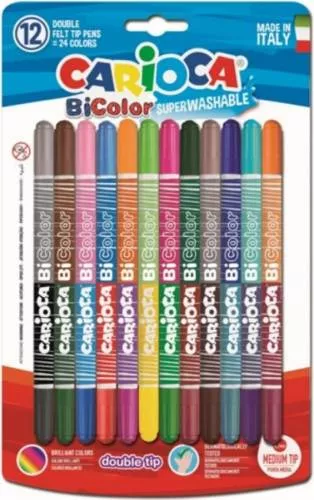Carioca CARIOCA Bi-color super lavabila bicolor 12 buc-blister CARIOCA ...