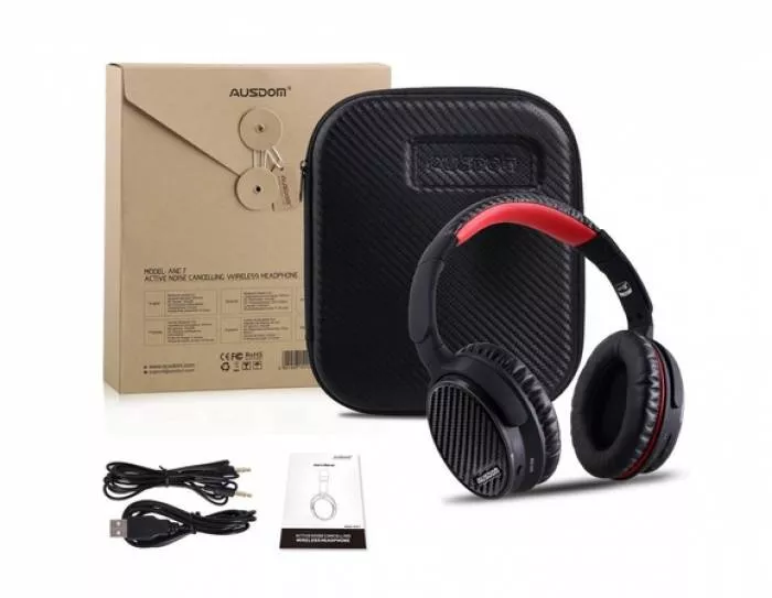 Casti audio AUSDOM ANC 7 Active Noise Cancelling Bluetooth 4.0 aptX ...