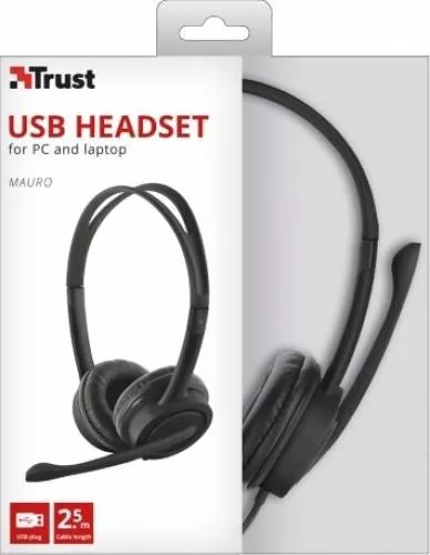 Casti cu microfon Trust Mauro 17591 Negru GRESIT 17591gresit - cel.ro