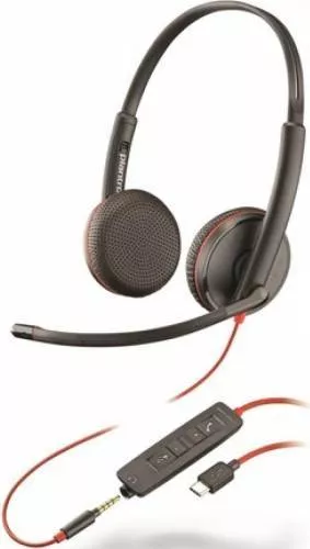 Casti Plantronics Blackwire C3225 USB-C Negre PLC00236 - cel.ro