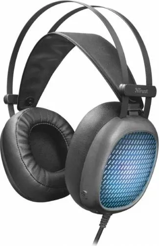 Casti Trust Lumen Iluminated cu microfon Negre 22447 - cel.ro