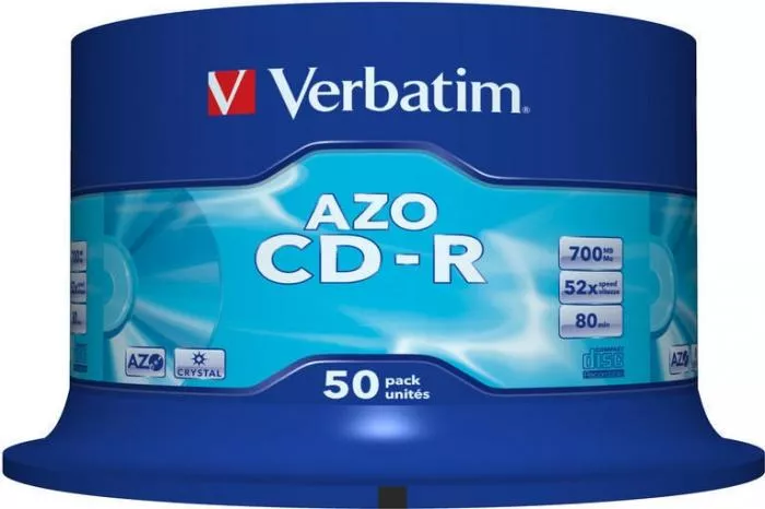 Verbatim 50 buc set AZO Crystal | CD-R 700MB 80 min 52X 43343