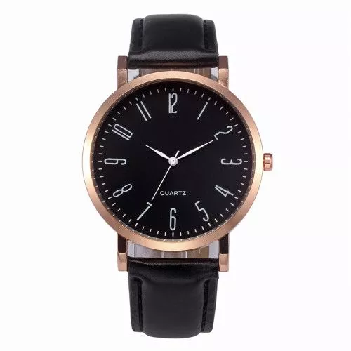 Ceas de dama elegant Geneva curea piele neagra CS235 cs235
