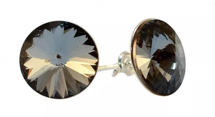 Cercei argint 925 cu swarovski elements 12 Silver Night crsr1225 - cel.ro