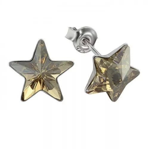 Cercei argint 925 cu swarovski elements Golden Shadow csts1031 - cel.ro