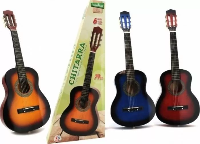 Chitara clasica copii Globo din lemn cu 6 corzi 79cm 4 modele gl37761 - cel.ro