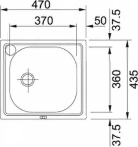 Pachet chiuveta Franke CIN 610 470x435x150 Inox satinat + Baterie Crom ...