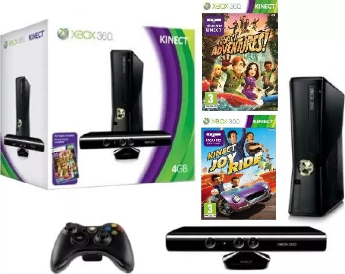 Consola Microsoft XBOX 360 4GB +Kinect+Adventures+Joy Ride s4g-00034 - cel.ro