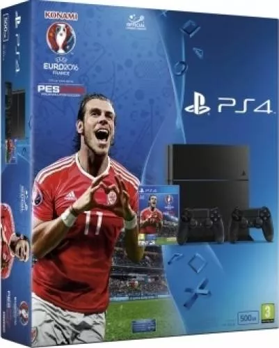 Consola Sony PlayStation 4 500 GB Negru + Joc PES Euro 2016 ...