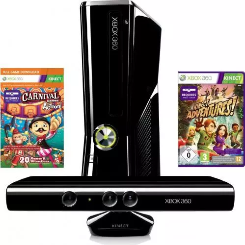 Consola XBOX 360 4GB Kinect+Kinect ADVENTURES+CARNIVAL 0885370352481 ...